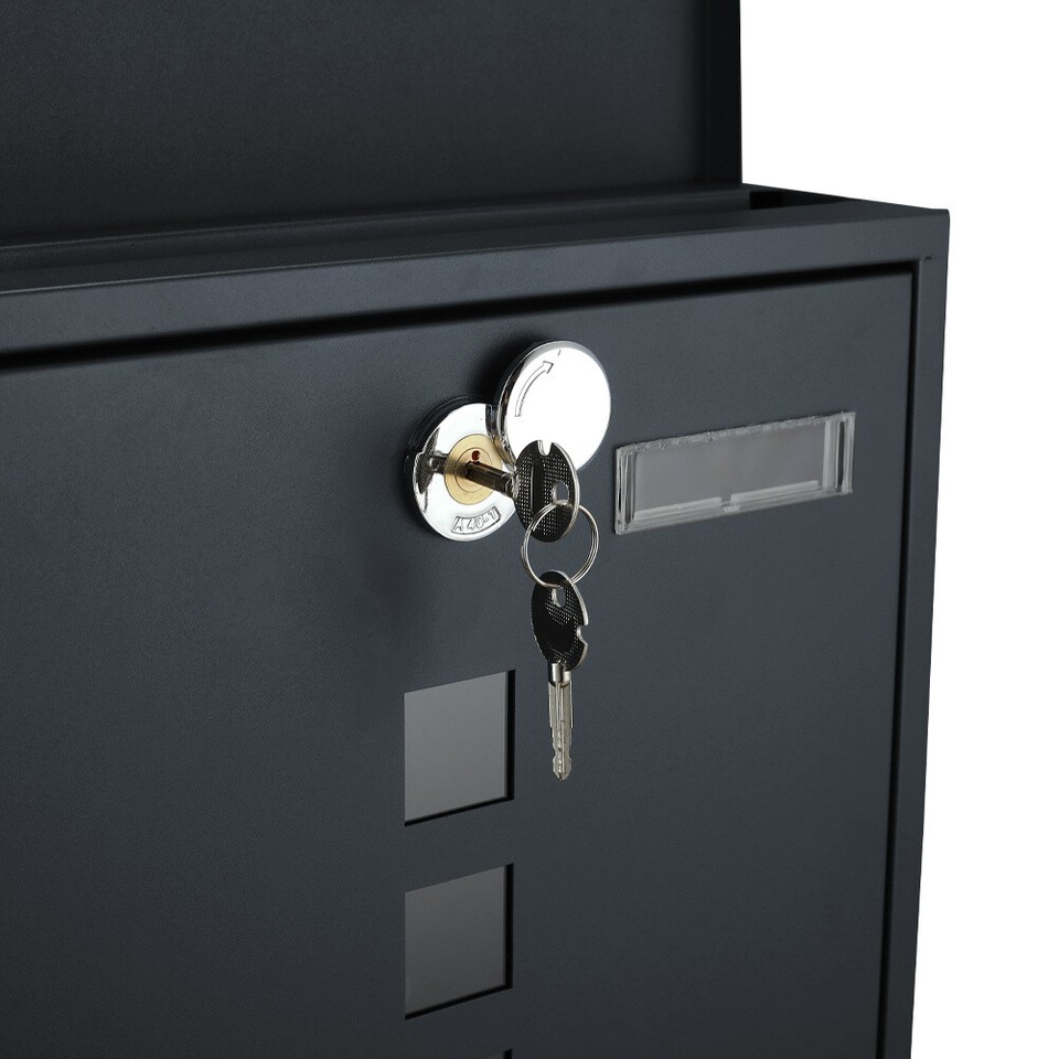 Post Box Wall Mounted Letterbox Mailbox Stainless Steel Newspaper ...
