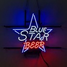 Blue Star Beer Neon Sign 17"x14" Lamp Beer Bar Pub Store Wall Hanging ...