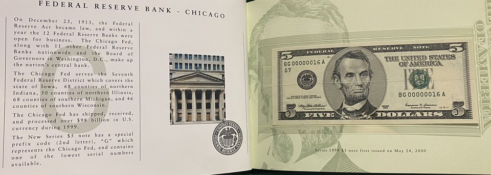 PRICE IS PER NOTE 12 Trinary dollar 1999 $1 dollar Super Low #00000016 ...