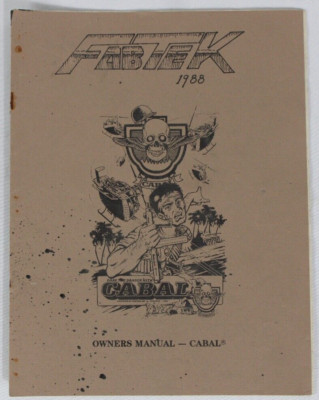 Fabtek Cabal Arcade Video Game Owner's Manual | eBay
