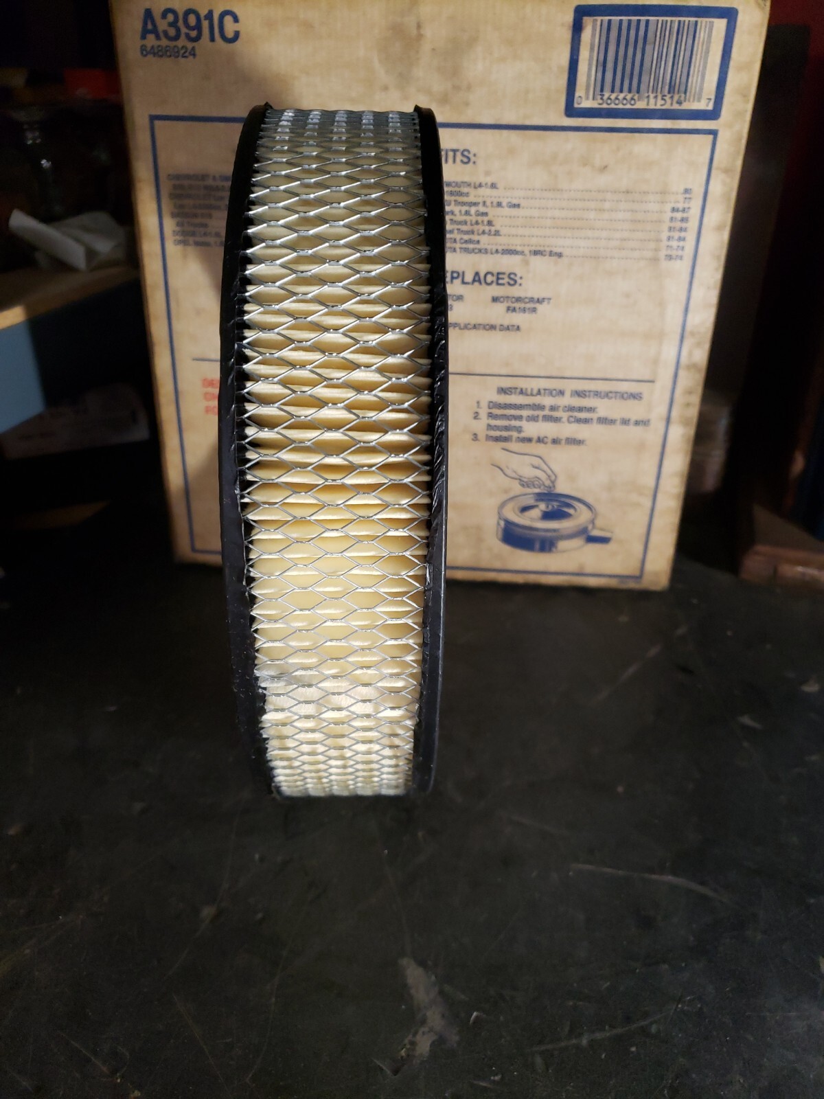 NOS AC A391C AIR FILTER 6486924 FOR 82-85 CHEVY/GMC TRUCKS L4-1.9L, 70 ...