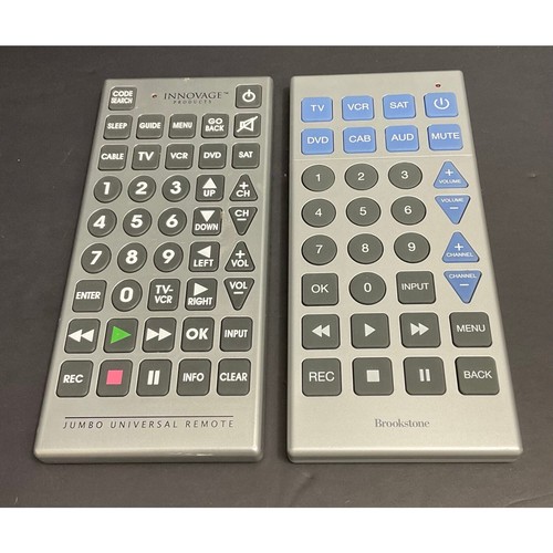 Jumbo Universal Remotes - Innovage and Brookstone - 2 Remotes | eBay