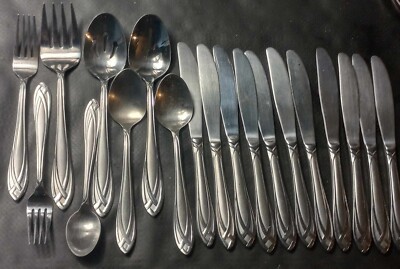 Hampton Lace Frosted Flatware Lot 19 Pc | eBay