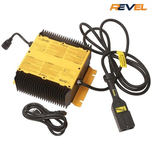 EZGO Delta-Q QuiQ 48V Golf Cart Battery Charger w D Shaped Notched Plug ...