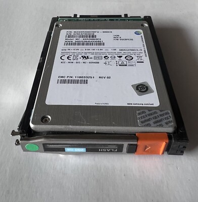 EMC 005050502 200GB SSD SAS 2.5" Flash VNX5400 VNX5600 VNX5200 Hard ...