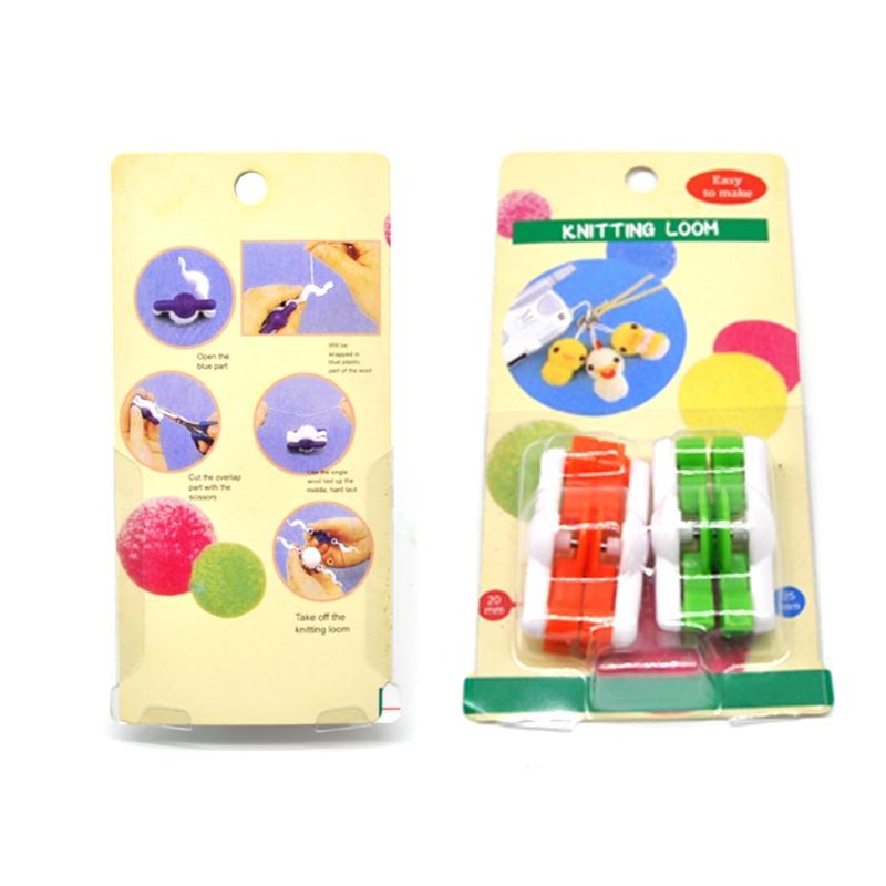 2pcs Pompom Pom-Pom Maker for Fluff Ball Weaver Needle DIY Wool ...