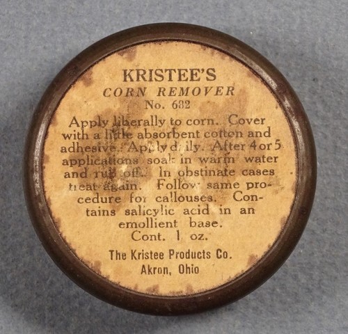 1920s Kristee's Corn Remover 682 Tin Kristee Products Co Akron OH ...