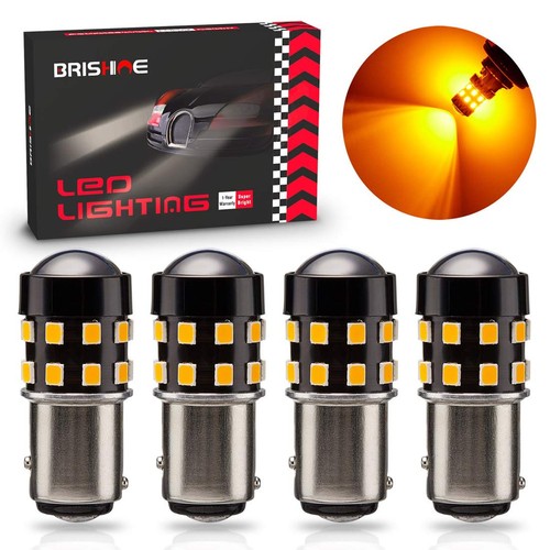 4-Pack Super Bright 1157 2057 2357 7528 1157A LED Bulbs Amber Yellow 9 ...