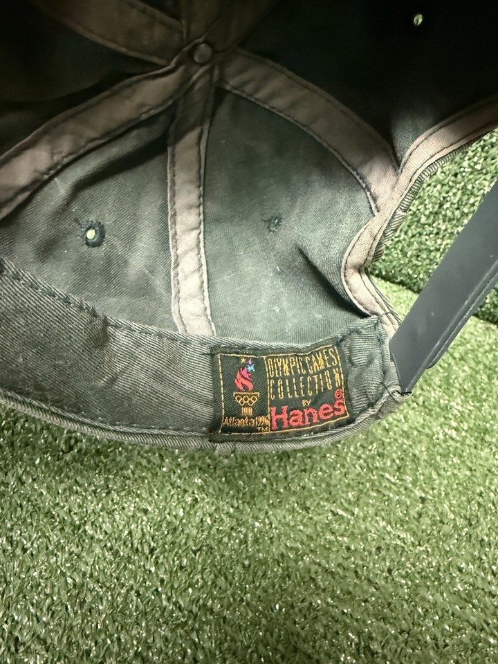 Vintage Atlanta 1996 Olympics Hat Cap Snap Back Mens The Game Green ...