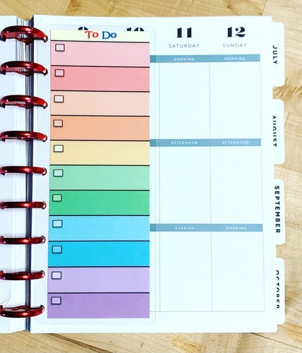 To Do List (Rainbow) Two Sided Short Dashboard 4 use with Classic Happy ...