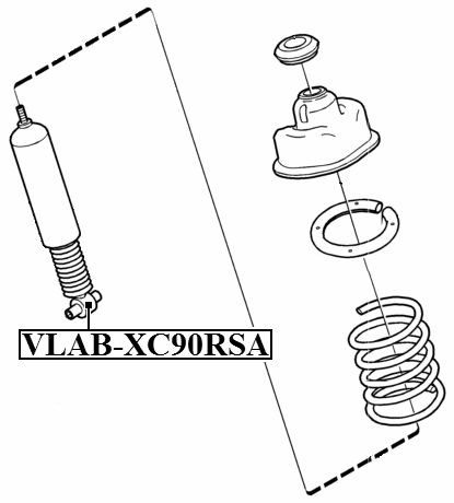 Arm Bushing Rear Shock Absorber Febest VLAB-XC90RSA Oem 31329768 | eBay