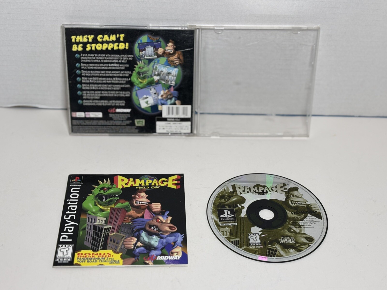 Rampage World Tour - Sony PlayStation 1 Black Label PS1 Game Nice ...