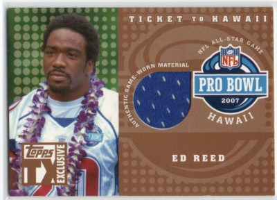 Ed Reed 2007 Topps TX Exclusive Ticket to Hawaii Jersey #ER 200/249 AFC ...