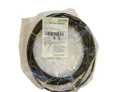 Murr Elektronik 7000-08041-6300500 M8 3-Pin Angled Female Cable 5m IP67 ...