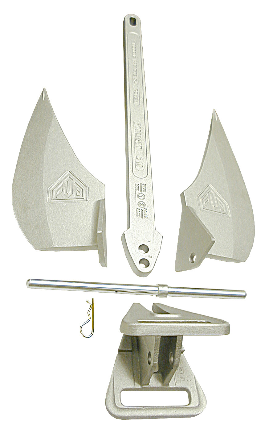 FOB LIGHT Aluminium Anker 2 KG Segelboot Motorboot Angelboot angeln ...