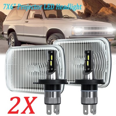 Pair For 82-93 Chevy S10 Blazer GMC S15 7X6" Projector LED Headlights ...