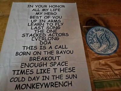 Foo Fighters Setlist And Aftershow Pass | eBay