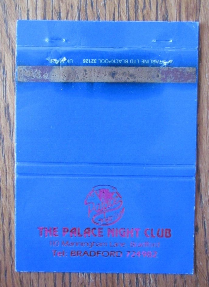 PALACE NIGHT CLUB MATCHBOOK COVER: BRADFORD, ENGLAND EMPTY MATCHCOVER ...