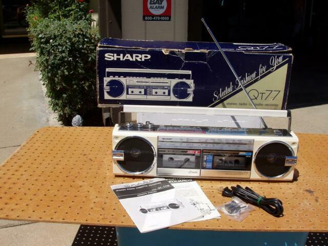Sharp QT77 White Dual Cassette Recorder Am/fm Sw1/sw2 FPOR for sale ...