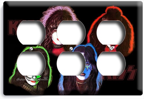 KISS HARD ROCK MUSIC BAND SOLO ALBUM INSPIRED LIGHT SWITCH OUTLET PLATE ...