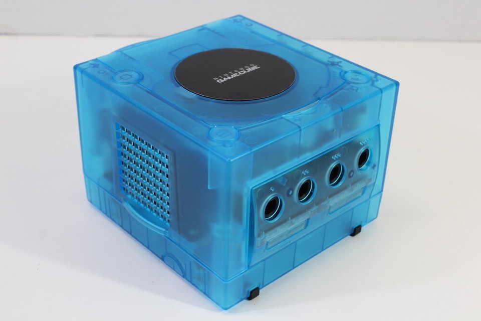 Nintendo Gamecube Console Clear Transparent Sky Ice Blue AC AV NTSC-U/C ...