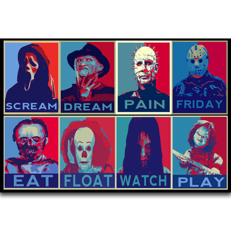 Horror Movie Collage Poster
