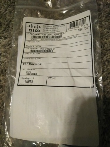 Cisco Aironet T-Rail Channel Adapter Mount AIR-CHNL-ADAPTER New in Bag ...