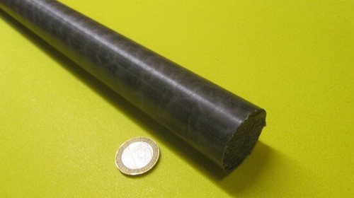 Nylon 66 Nylatron Round Rod, Black 1 1/4" Dia- 1.25" x 48" Length, 2 ...