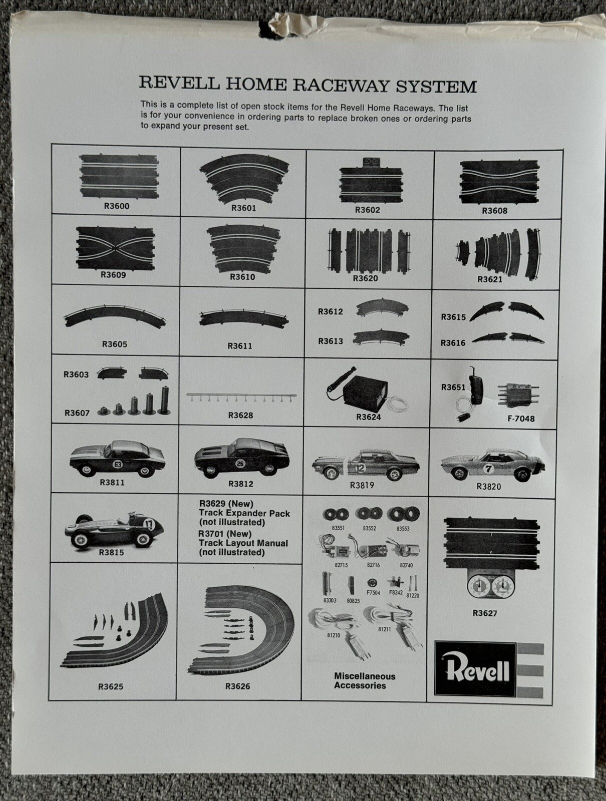 VTG - 1969 Revell Model Car Racing Track Layout Manual & Order Sheet 💯 ...