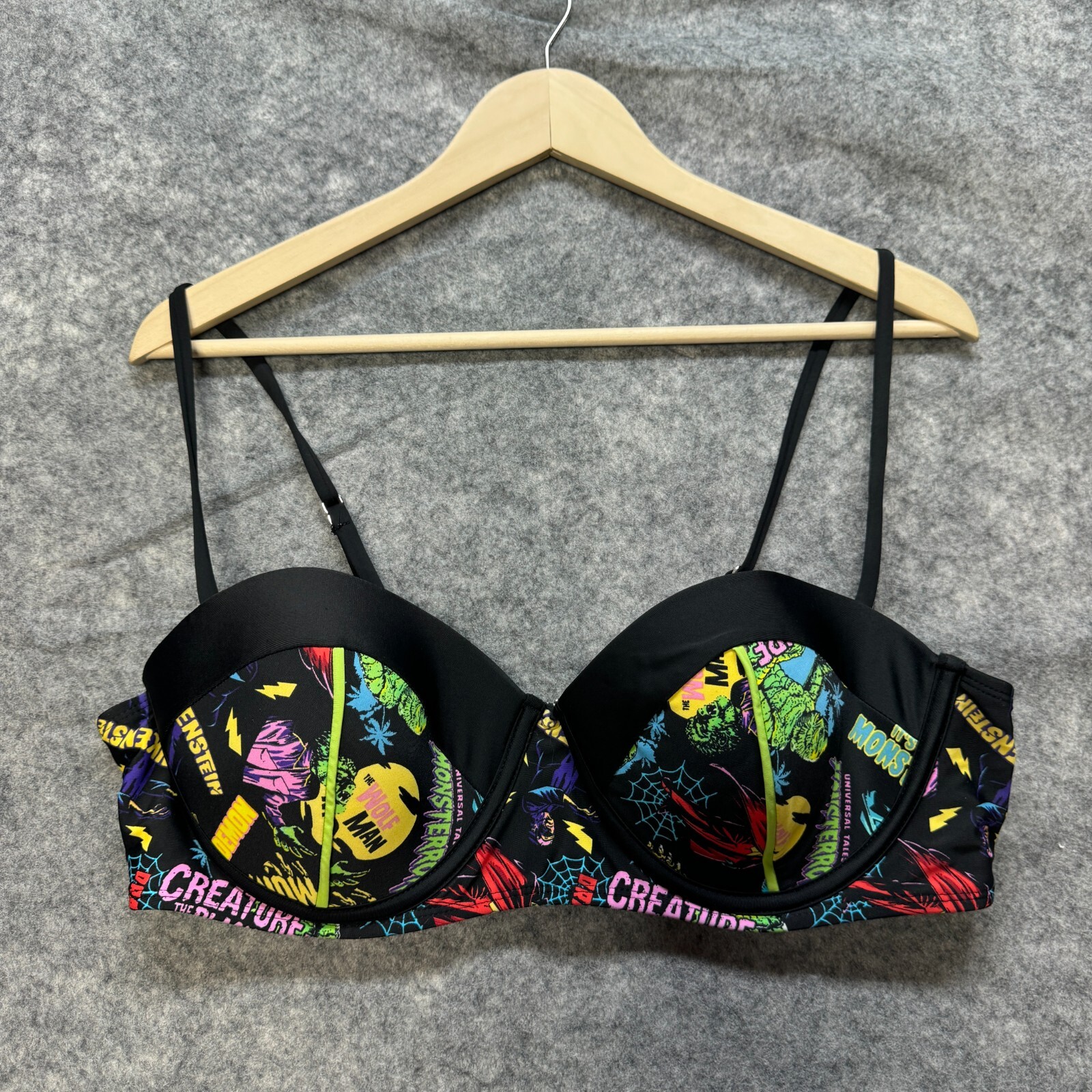 Universal Studios Monsters Swimsuit Top Womens XL Bla… - Gem