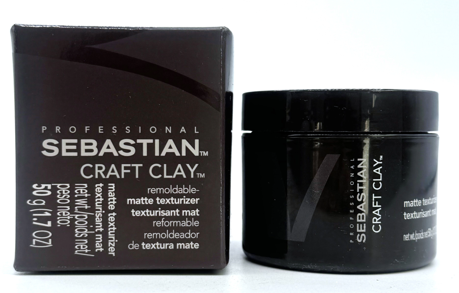 Sebastian Craft Clay Remoldable Matte Texturizer Hair Clay 1.7 oz 100% ...