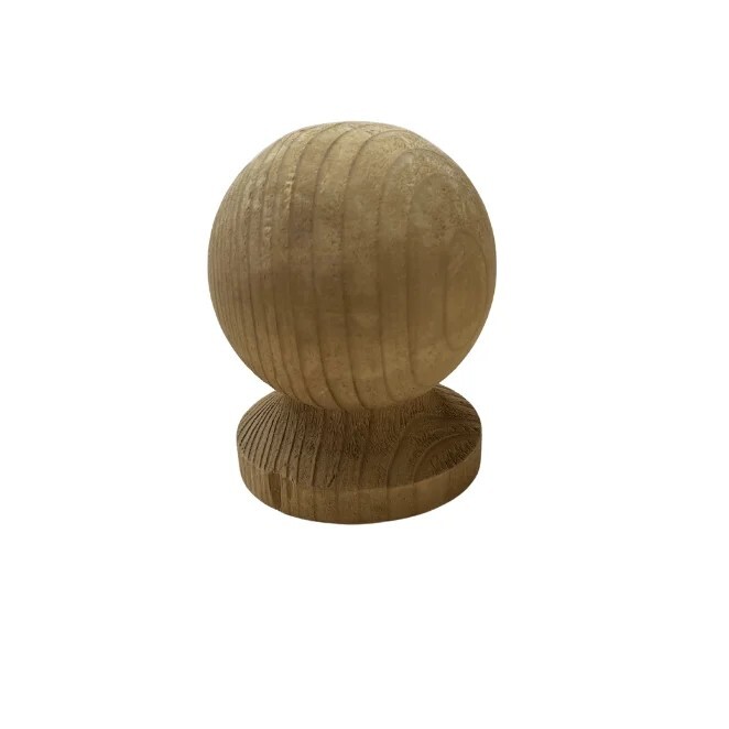 6 Inch Round Wood Post Finials Decorative Fence Post Finial For