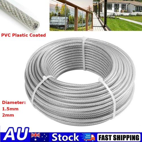 Stainless Steel Wire Rope Cable Decking Balustrade Plastic Coated ...