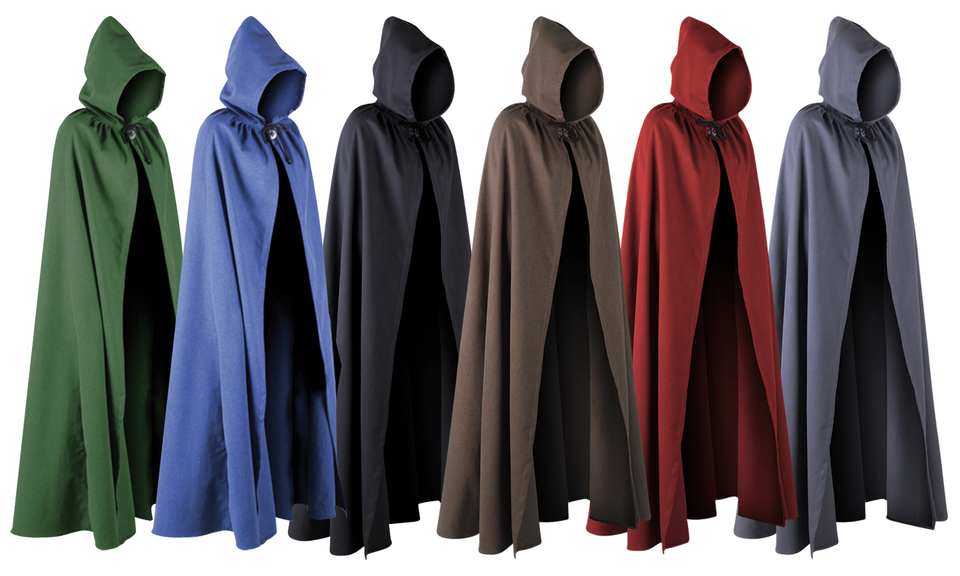 Aaron Canvas Cloak, Medieval Hooded Cloak, Renaissance Cloak, LARP ...