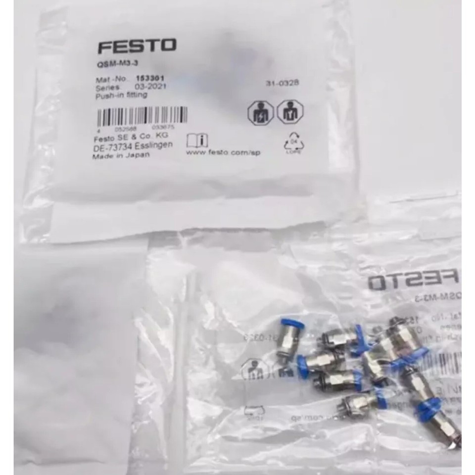 US FREE TAX New FESTO QSM-M3-3 153301 Push-in Fitting | eBay