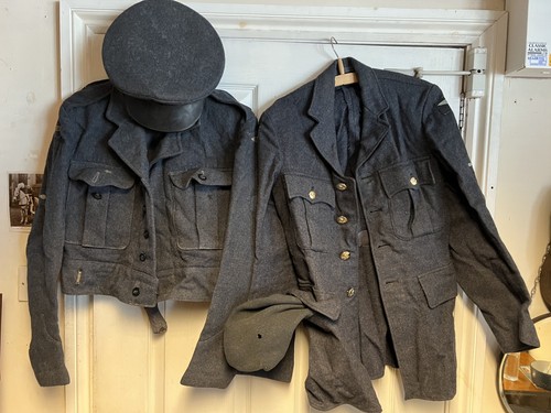 Original After WW2, 1951 RAF Uniform/Jacket And cap x 2 different ones ...