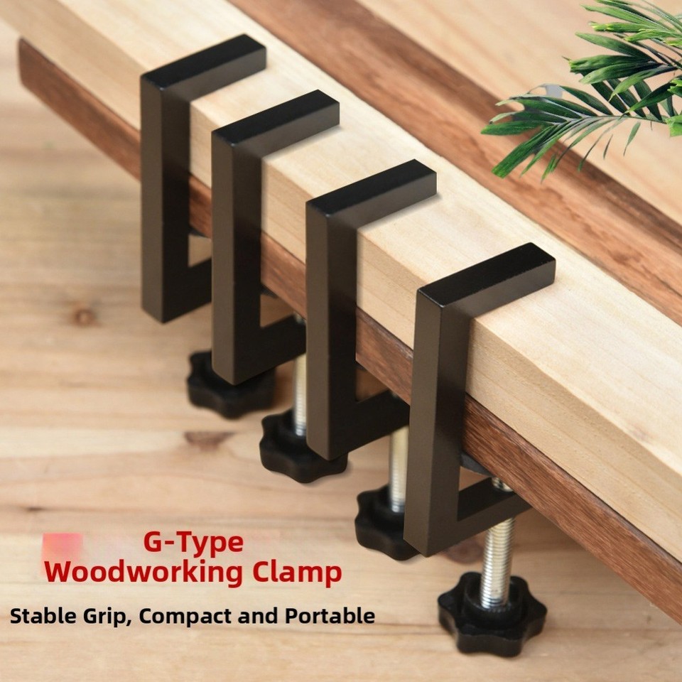 Set of 4 Small G Type Clamps Heavy Duty Aluminum C Type Woodworking ...