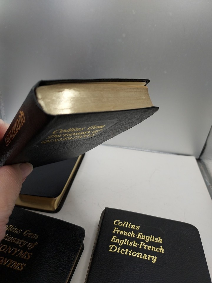 4 Collins Gem Dictionary - English, French, Quotations, Synonyms Antonyms 1968 | eBay
