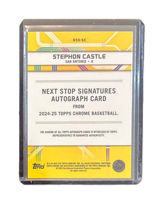 2024-25 Topps Chrome Next Stop Signatures Refractor Stephon Castle ...