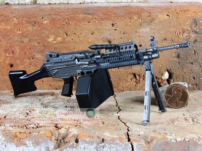 MK46 Mod 0 1:6 Figure Rifle Stock Military M249 Light Machine Gun Model ...