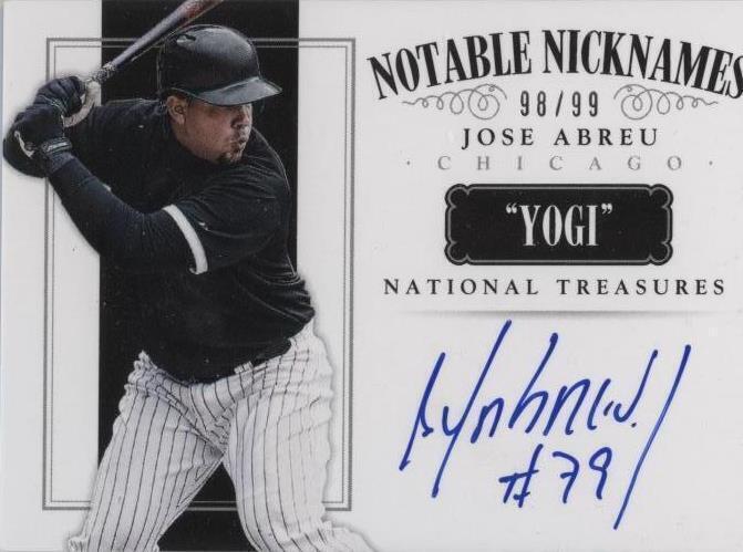 2015 Panini National Treasures - Notable Nicknames José Abreu #2 /99 ...