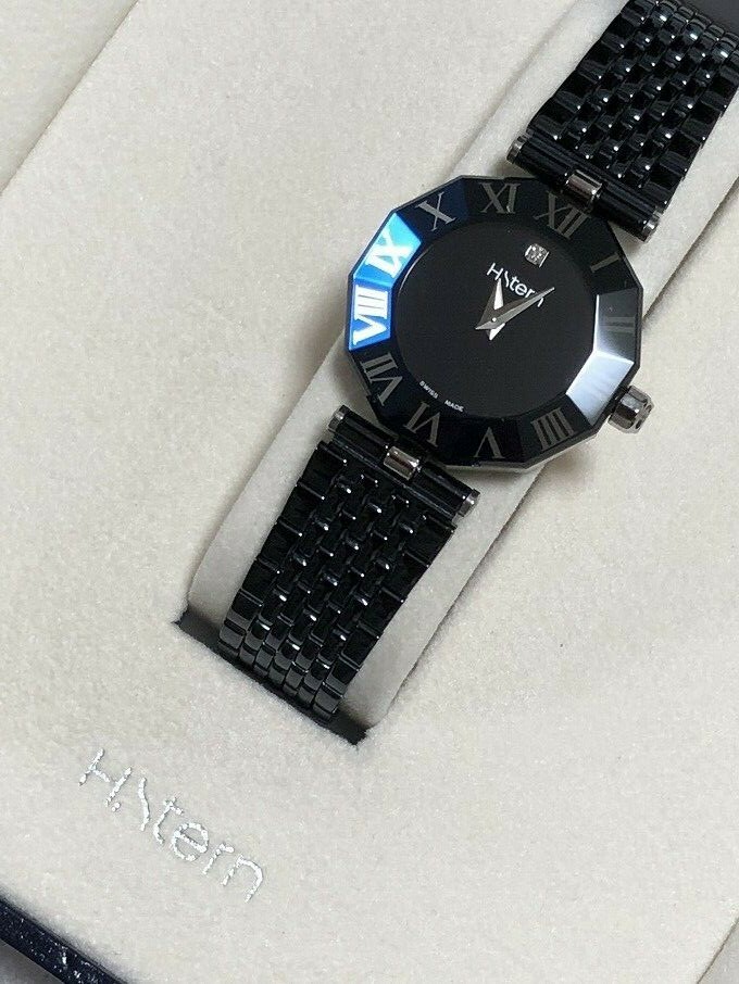 H STERN Watch SAFIRA White Gold Stainless Bracelet Sapphire Diamond ...