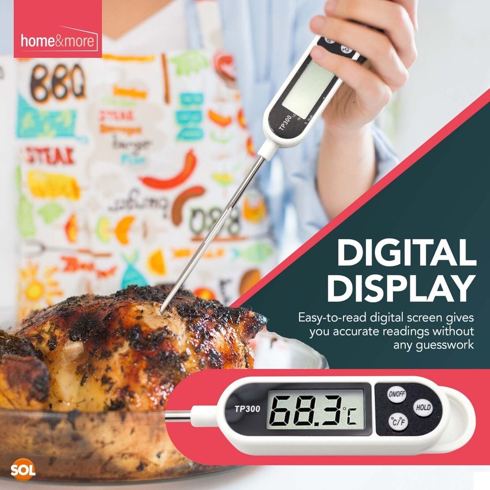 Digital Food Thermometer Meat Temperature Probe BBQ Turkey Kitchen Food ...