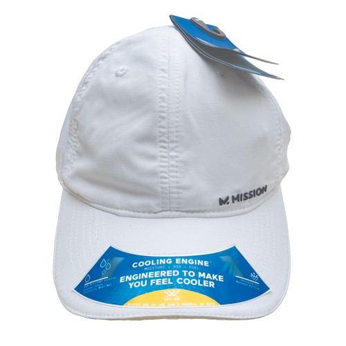 New MISSION Cooling Performance White Hat Baseball Cap Cooling Engine ...