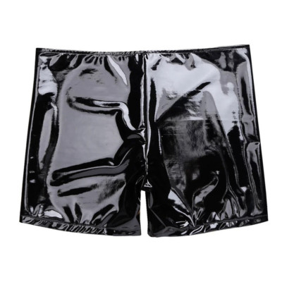 Men Faux Patent Leather Boxer Underwear PVC Shorts Tights Briefs PU ...
