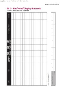 SC4 52 x Hot Holding/Display Temp Records Hole Punch Safer Food Better ...