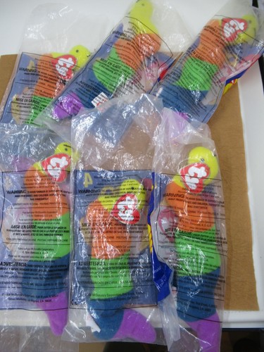 VINTAGE MCDONALD'S HM TOYS 1998 TY TEANIE BEANIE BABY~INCHES~~NIP~~LOT ...