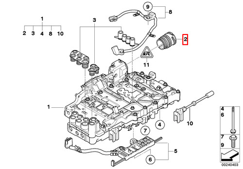 BMW E81 E82 E83 E84 E88 TRANSMISSION VALVE BODY SEAL 7572607 ...