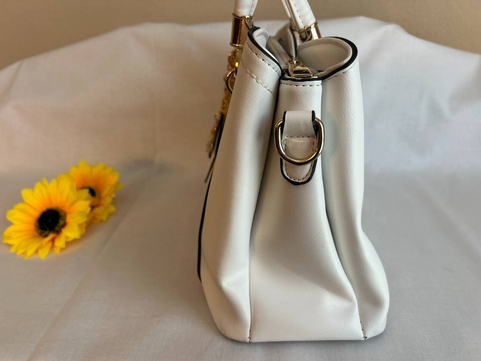 Danbaoly - Faux Leather Yellow/Cream Shoulder Strap or Top Handle Purse ...