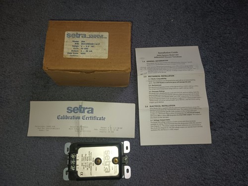 SETRA 2641-2R5W-D-11-A1-F / 26412R5WD11A1F Differential Pressure ...